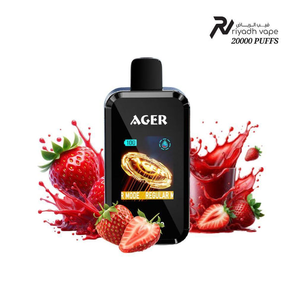 AGER SQ 20000 Puffs Disposable Vape | Strawberry Max | KSA Saudi Vape ...