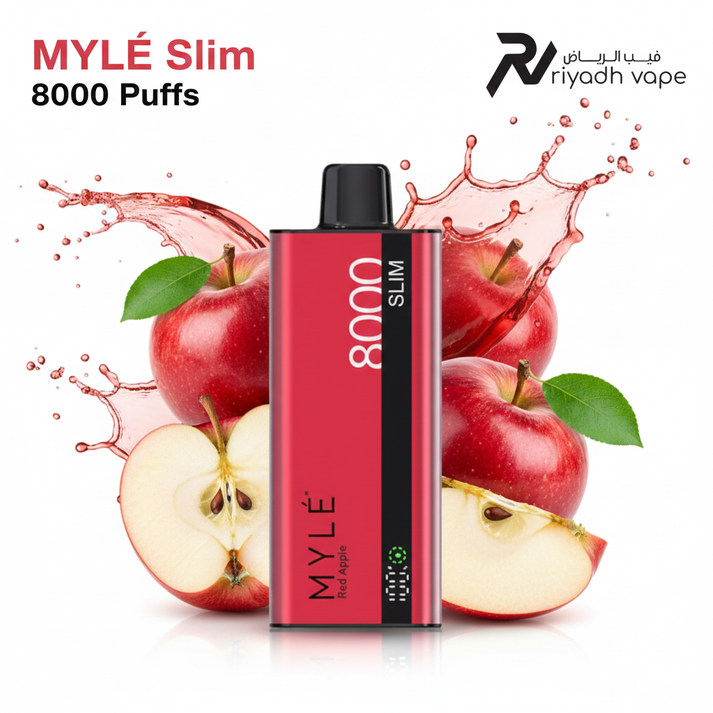 Myle Slim Red Apple 8000 Puffs | Vape in Riyadh | 99 SR – Riyadh Vape Shop
